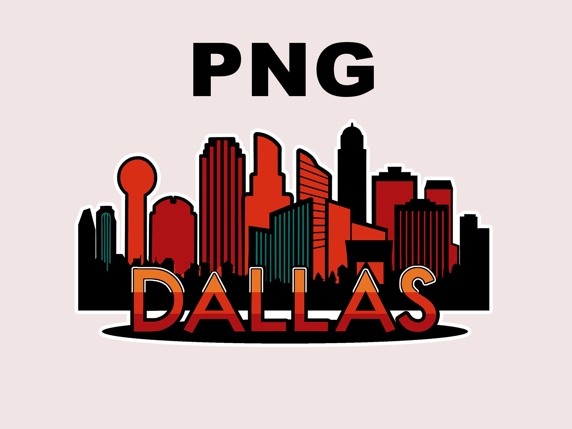 Dallas Svg,dallas Skyline Silhouette ,digital File Only,instant ...