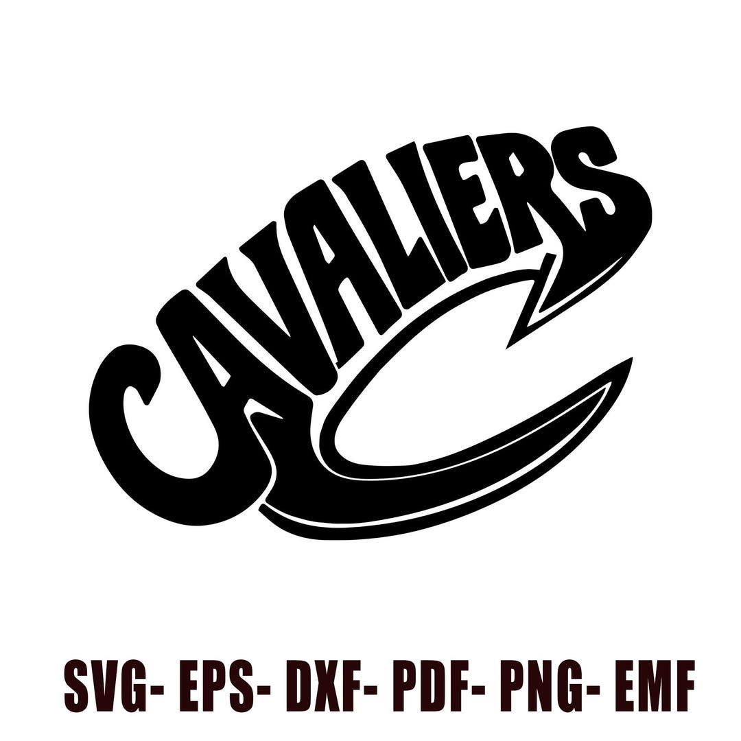 Cavaliers SVG Cut File, Cavaliers Mascot SVG, Dxf, and Png Digital ...