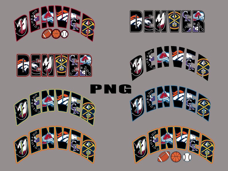 DENVER Sports Typography Wall Art – Abstract City Sports Design – NFL ...