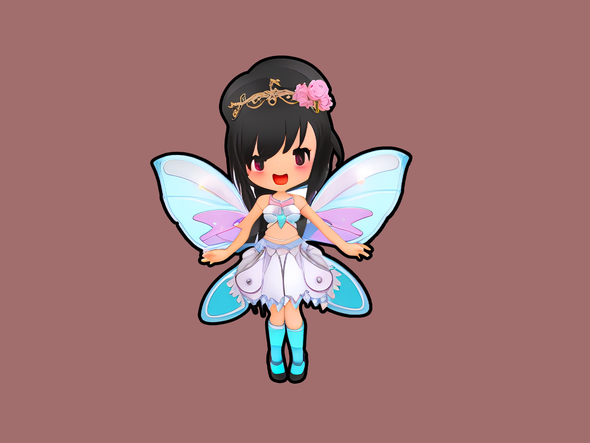 Fairy Clipart. Cute Fairy Character Graphics Angel Wings - Etsy