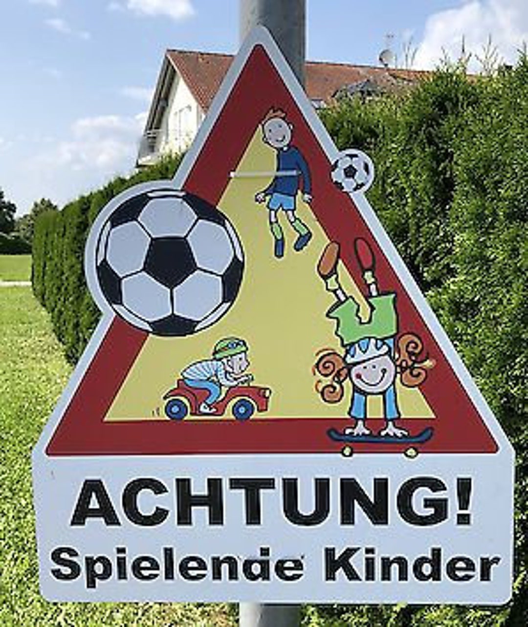 Spielende Kinder Schild