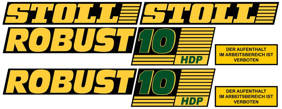 Stoll 10 Robust HDP Frontlader Aufkleber Satz - Etsy.de