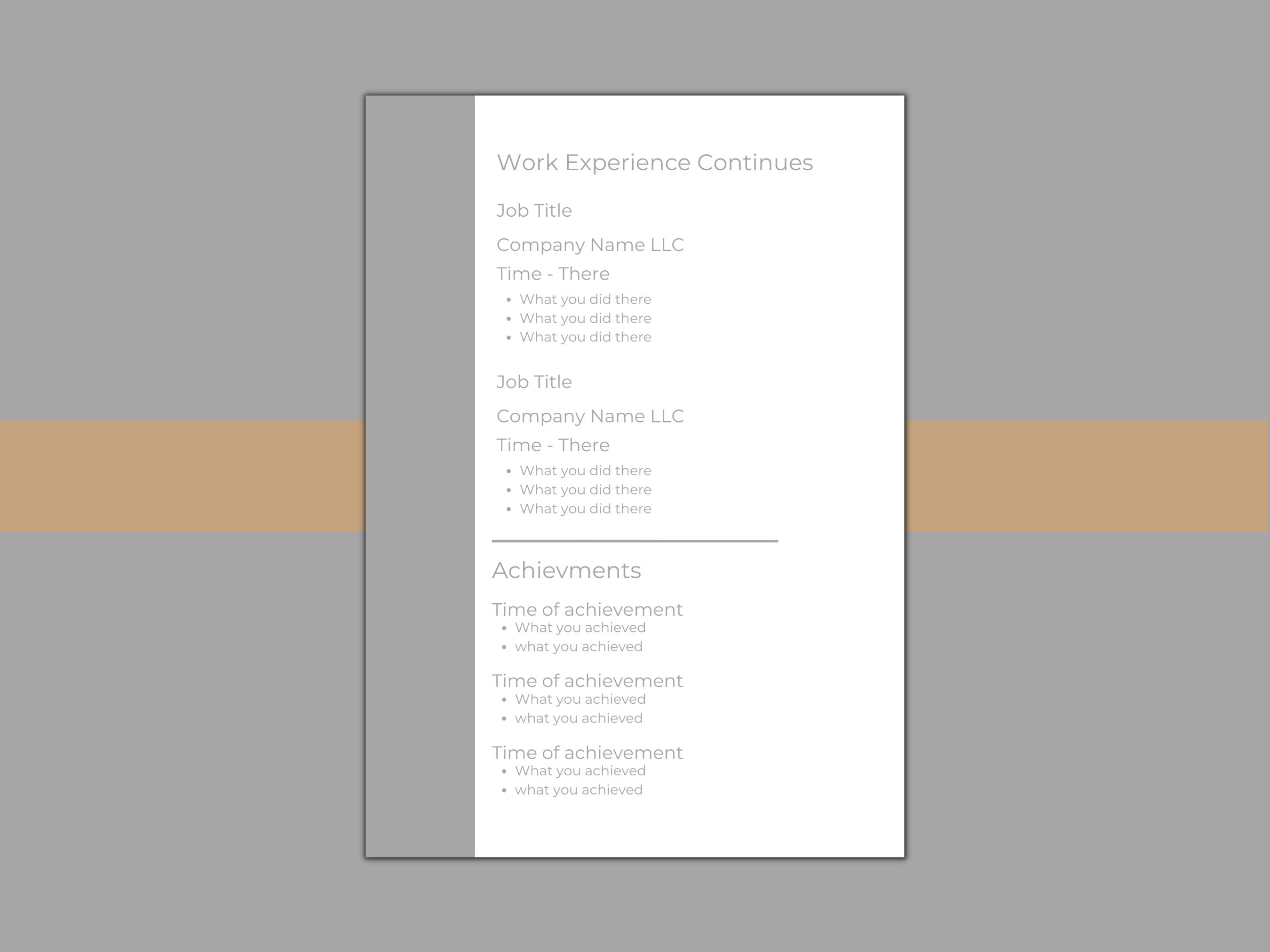 Vertical Block Resume Template Canva References Cover Letter PDF ...
