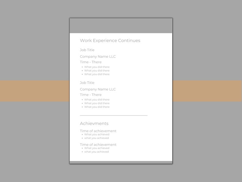 Horizontal Block Resume Template Canva References Cover Letter PDF ...