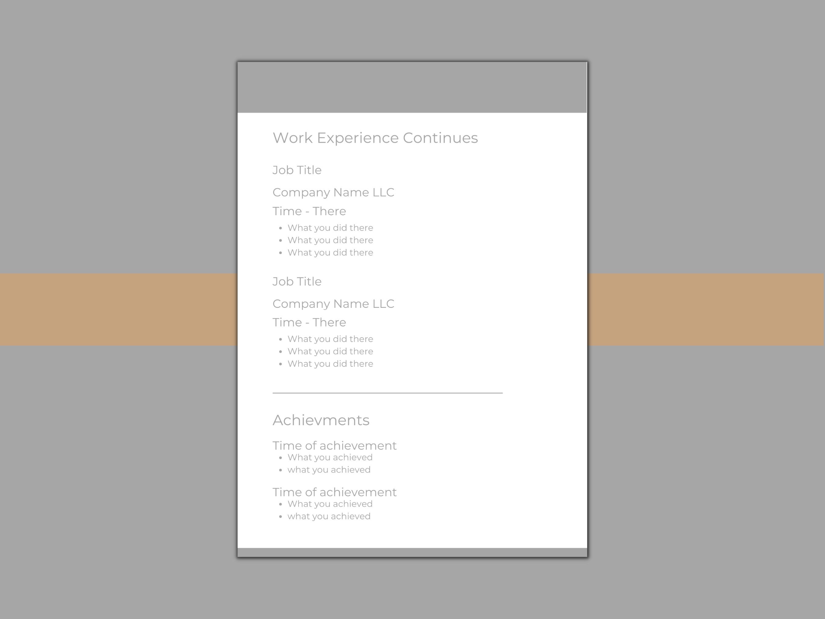 Horizontal Block Resume Template Canva References Cover Letter PDF ...