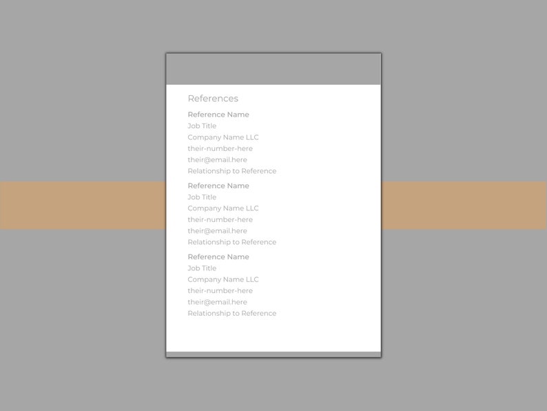 Horizontal Block Resume Template Canva References Cover Letter PDF ...