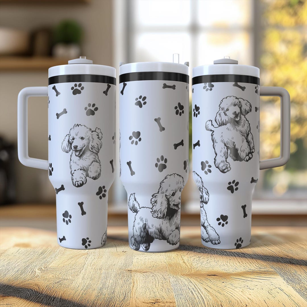 Poodle Lover 40 Oz. Laser Engraved Digital Design PNG,SVG File Download ...