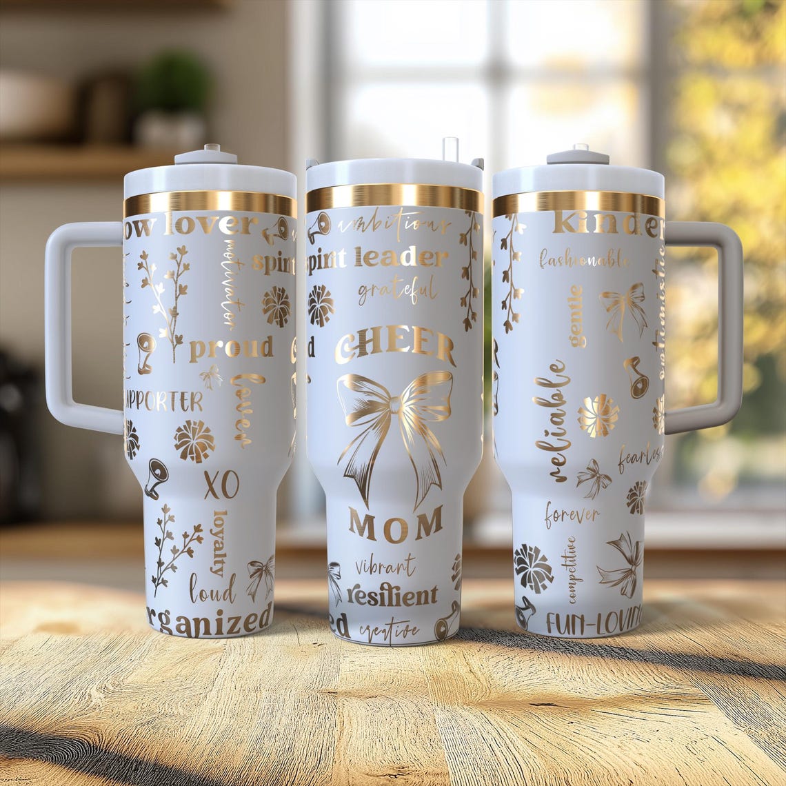 Cheer Mom Word Art 40 Oz. Laser Engraved Digital Design PNG,SVG File ...