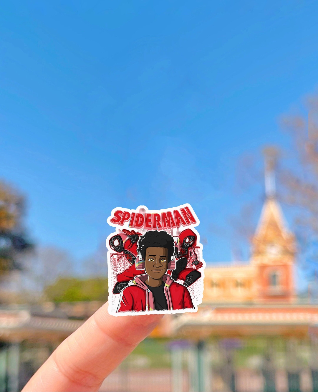 Spider-man Sticker Miles Morales Sticker Spiderverse - Etsy