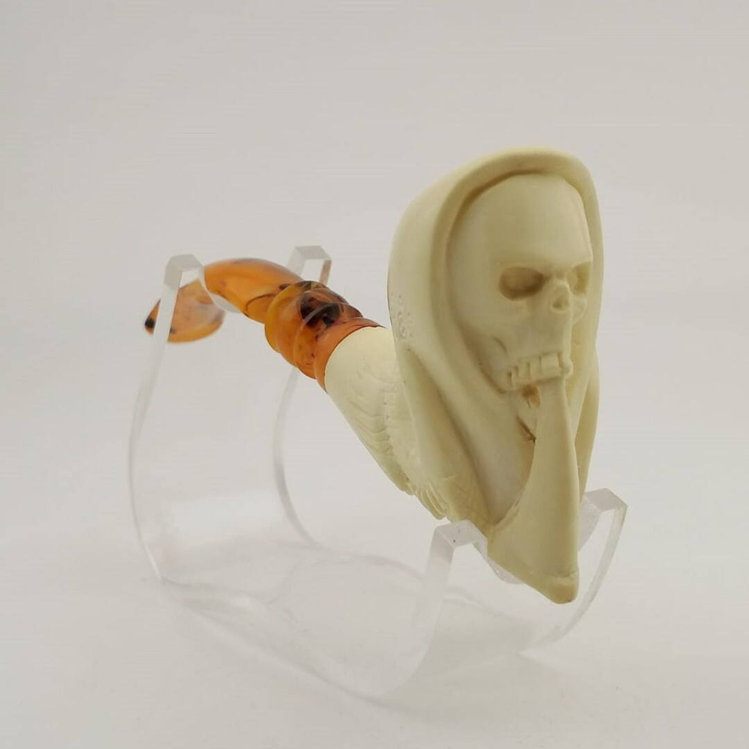 Grim Reaper Skull Claw Meerschaum Pipeblock Meerschaumunique - Etsy Grim Reaper Skull Claw Meerschaum Pipeblock Meerschaumunique - Etsy
