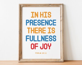 In His Presence There is Fullness of Joy DIGITAL PRINT Modern Christian ...