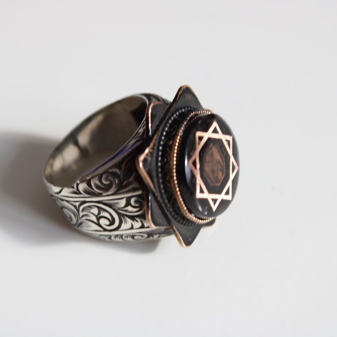 Silver Seal of Solomon Ring , Solomon Signet Ring , King Solomon Ring ...