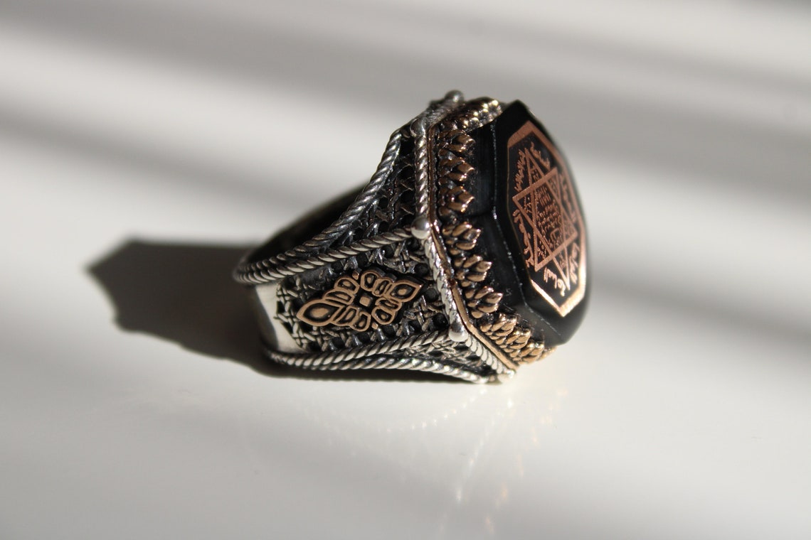 Silver Seal of Solomon Ring, Silver Handmade Ring, Solomon's Seal Ring ...