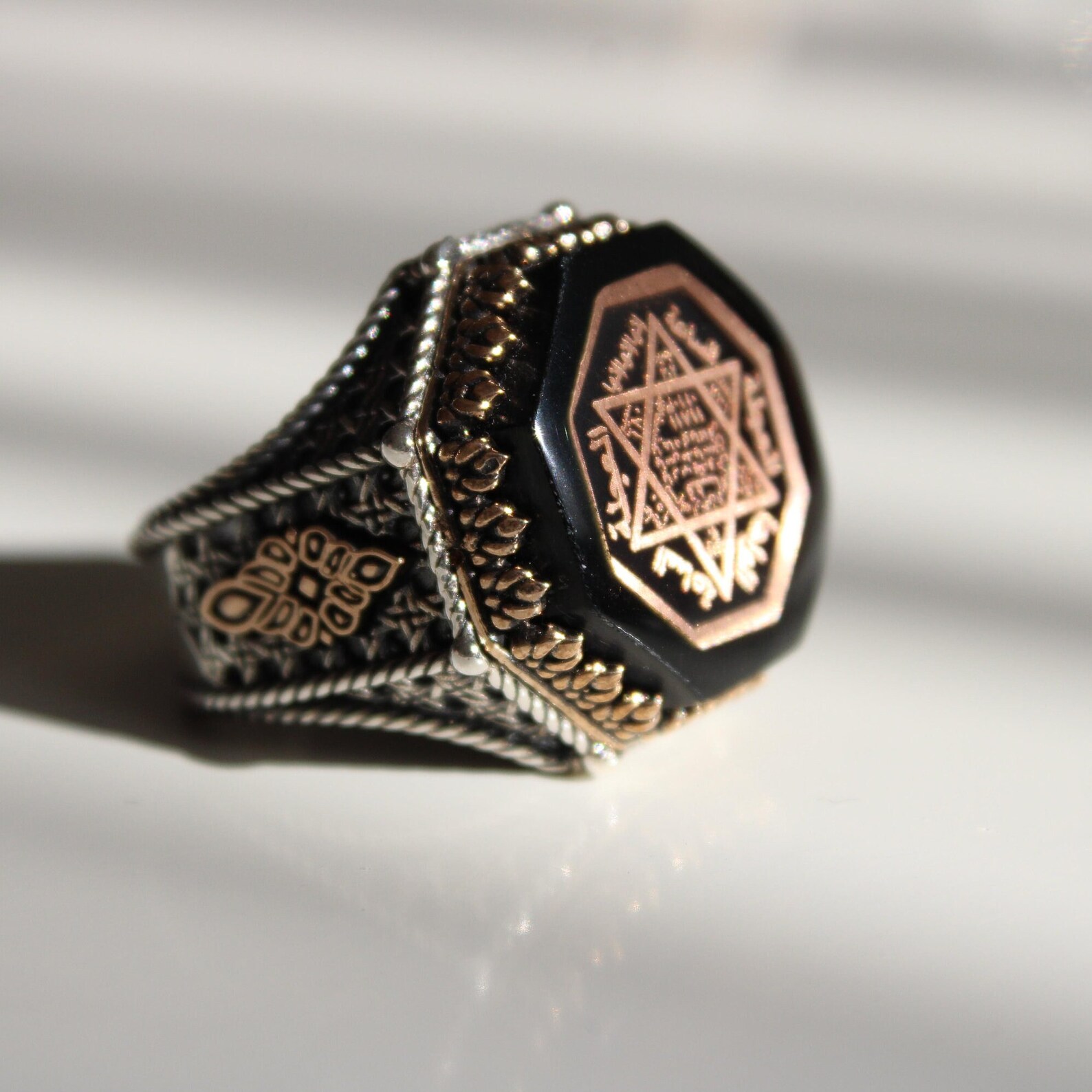 Silver Seal of Solomon Ring, Silver Handmade Ring, Solomon's Seal Ring ...