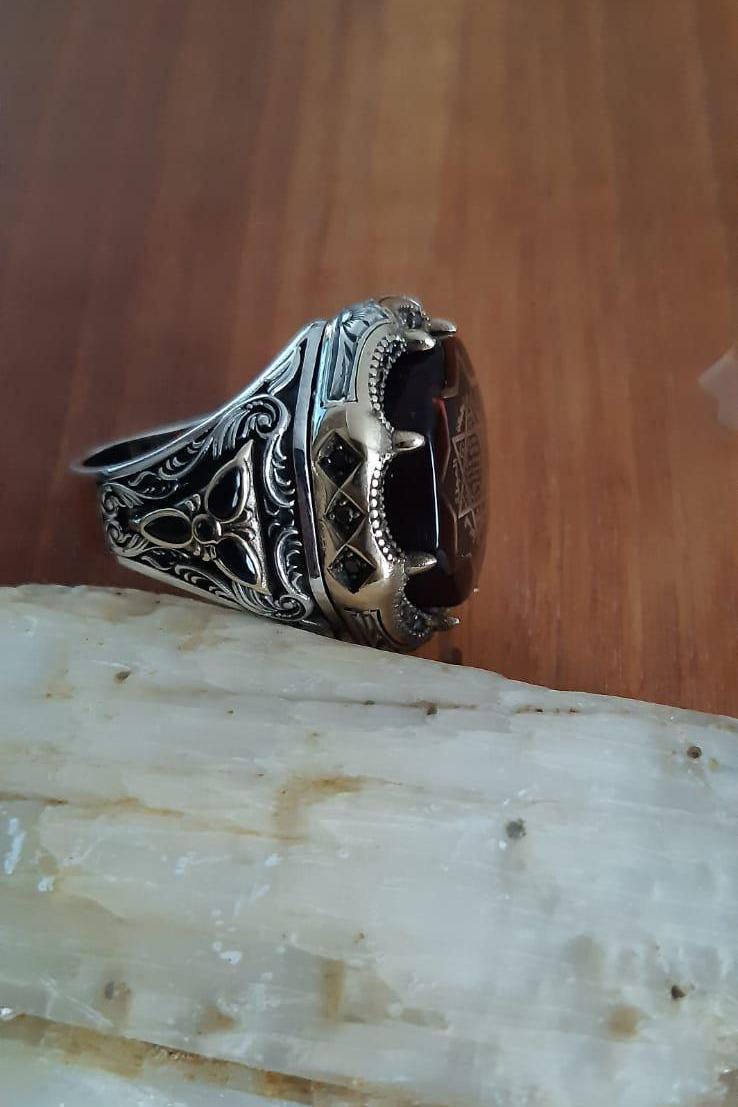 Silver Seal of Solomon Ring , Solomon Signet Ring , King Solomon Ring ...