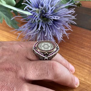 Silver Seal of Solomon Ring, Silver Handmade Ring, Solomon's Seal Ring ...