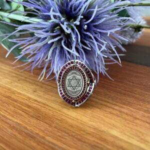 Silver Seal of Solomon Ring, Silver Handmade Ring, Solomon's Seal Ring ...
