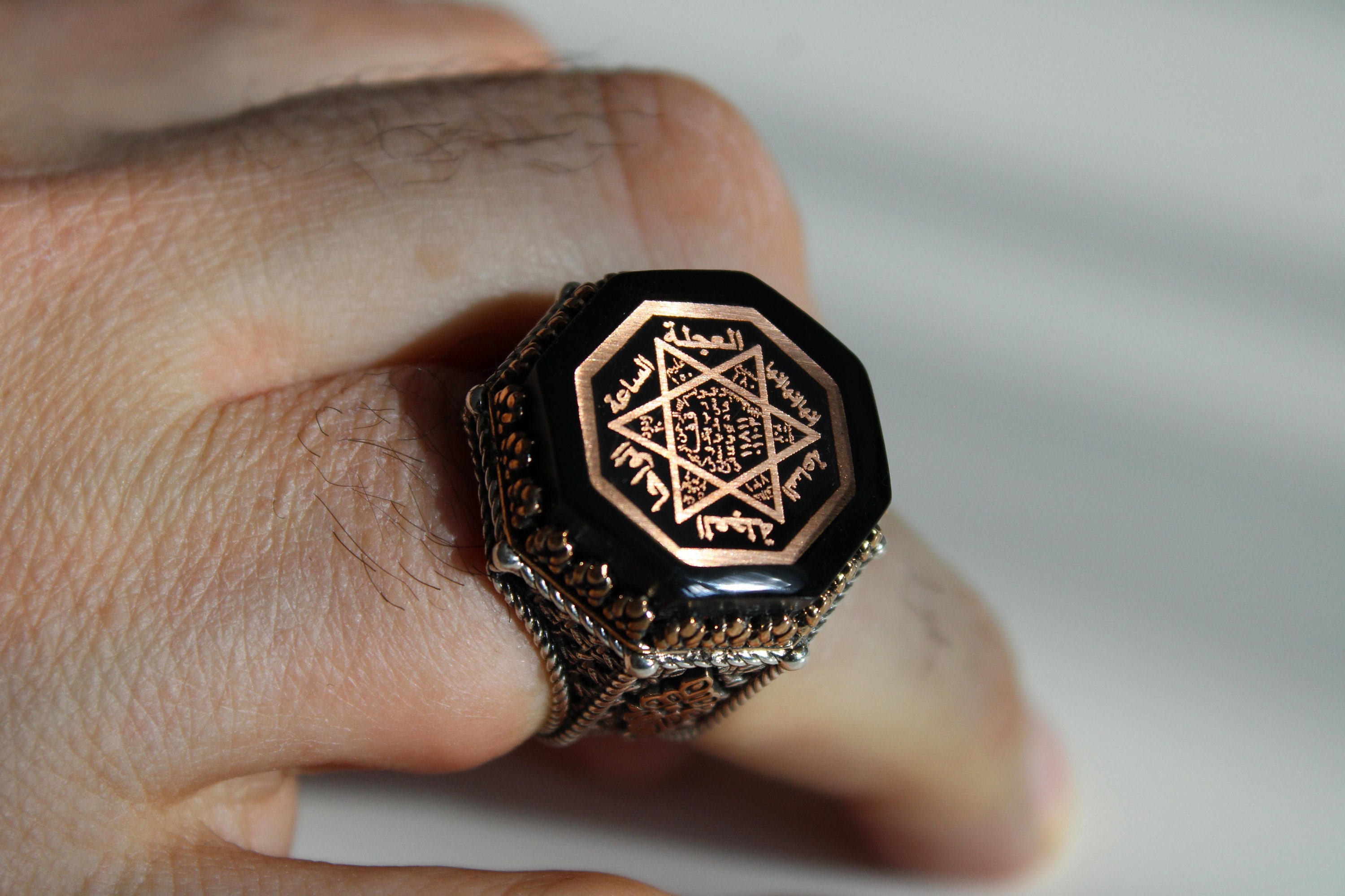 Silver Seal of Solomon Ring, Silver Handmade Ring, Solomon's Seal Ring ...