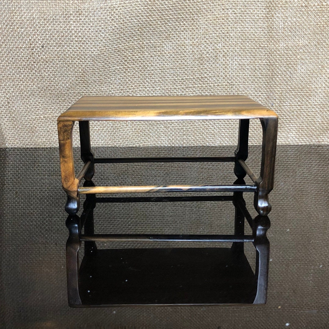 Wooden Base Stand With Ebony, Pattern Sculpture Handmade, Display Stand ...