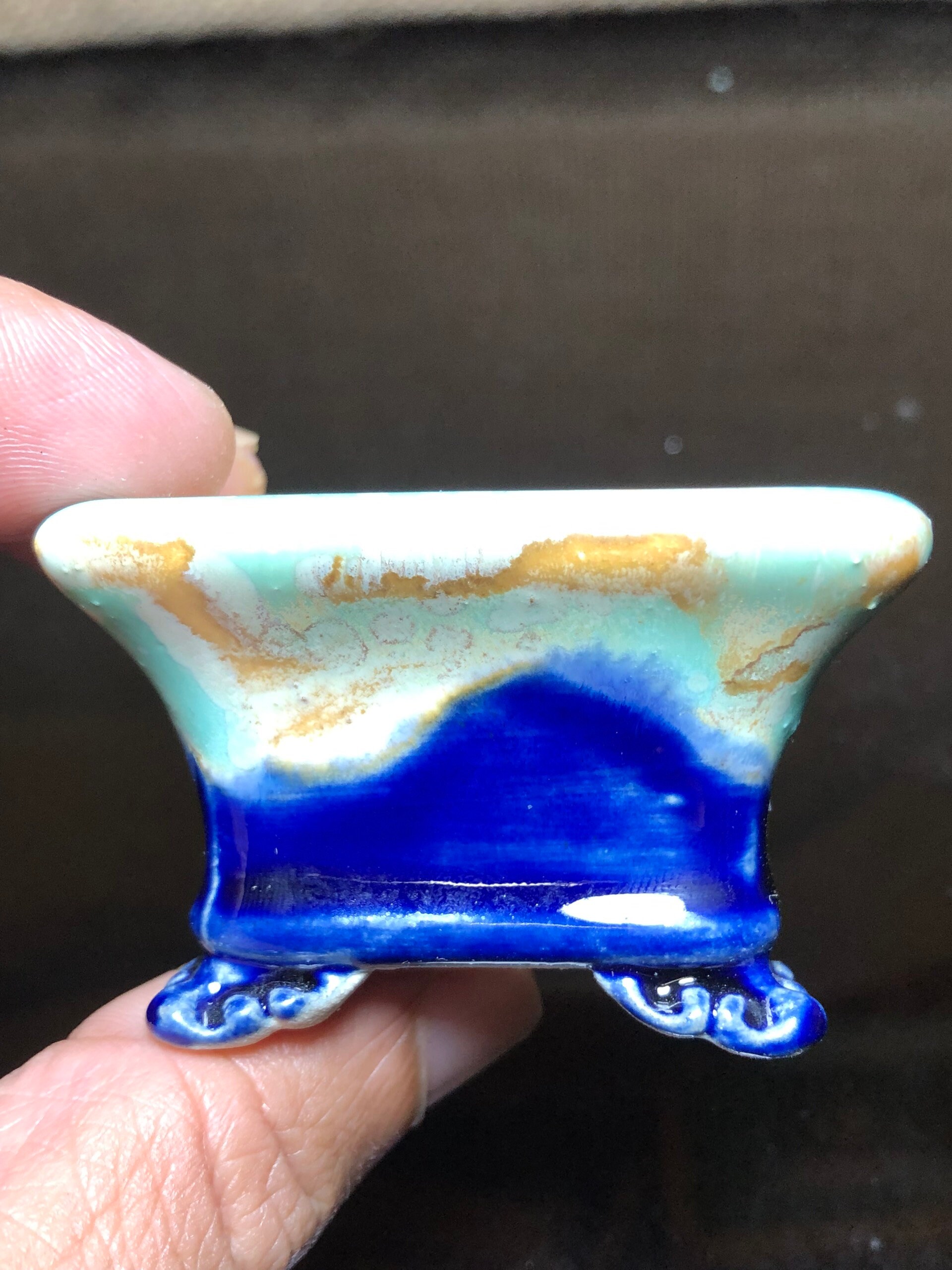 Miniature Glazed Ceramic Bonsai Pots (set of 3), Only One is Made - Etsy