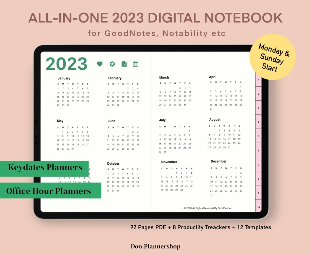 Digital Notebook - Goodnotes Notebook - Digital Notebook for Students ...