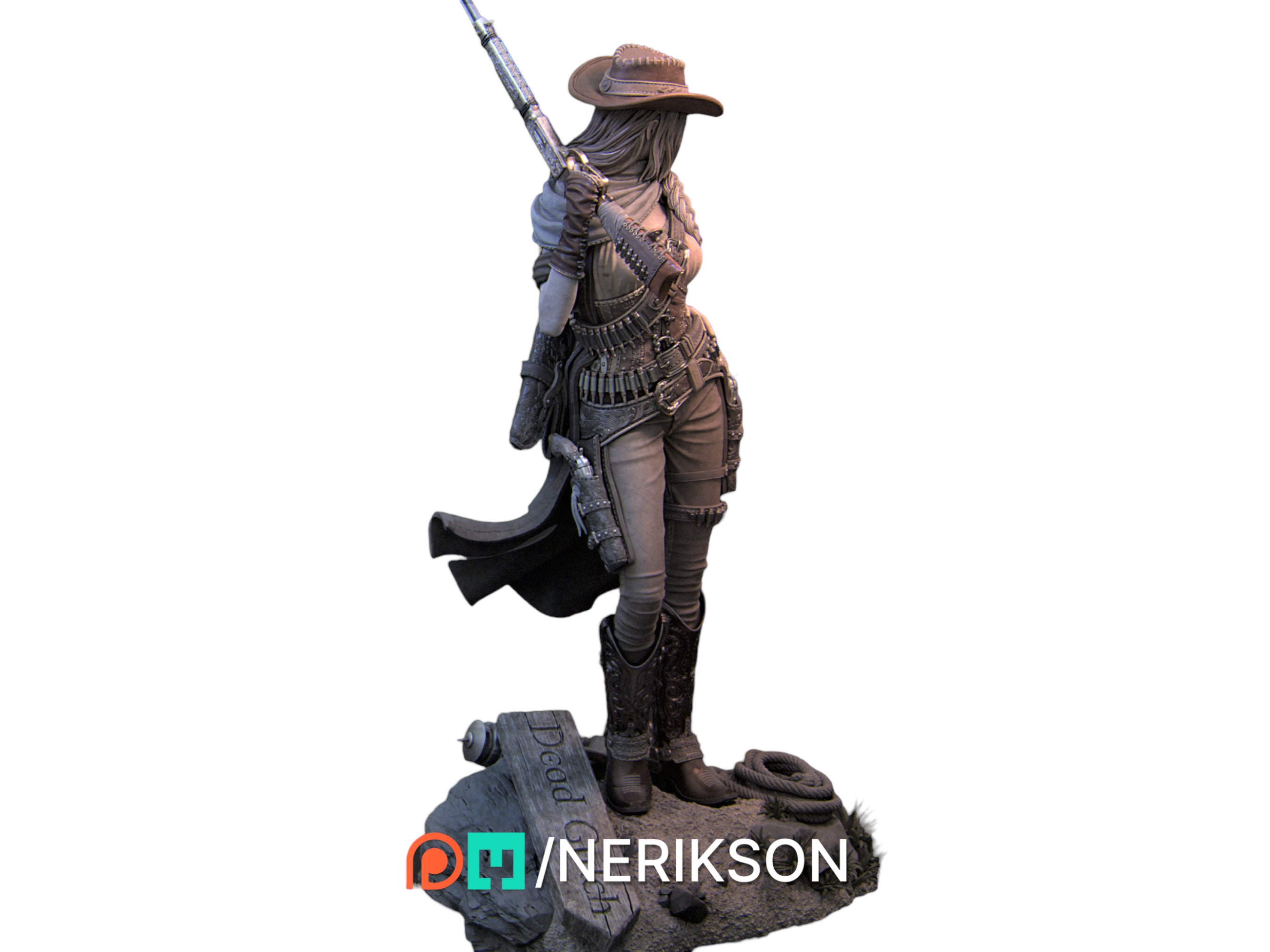 Jane the Gunslinger Nerikson Miniature 12k 3d Print Rpg - Etsy