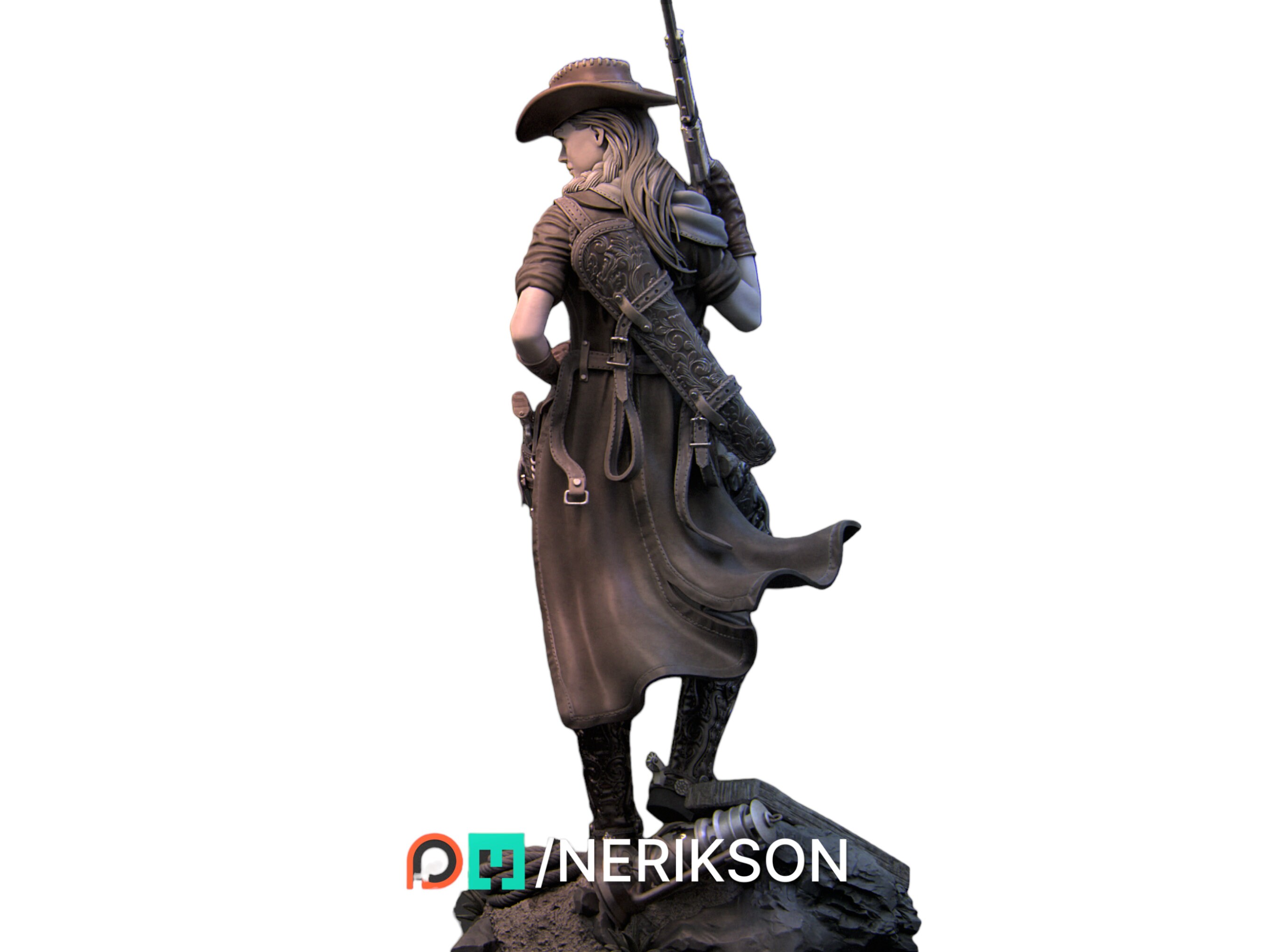 Jane the Gunslinger Nerikson Miniature 12k 3d Print Rpg - Etsy