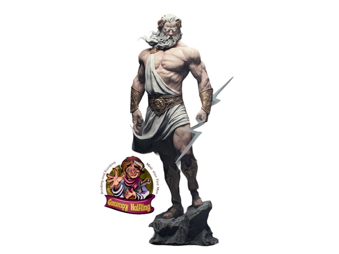 Zeus CA3D Studio 12k 3d Print Miniature 100mm Unpainted - Etsy