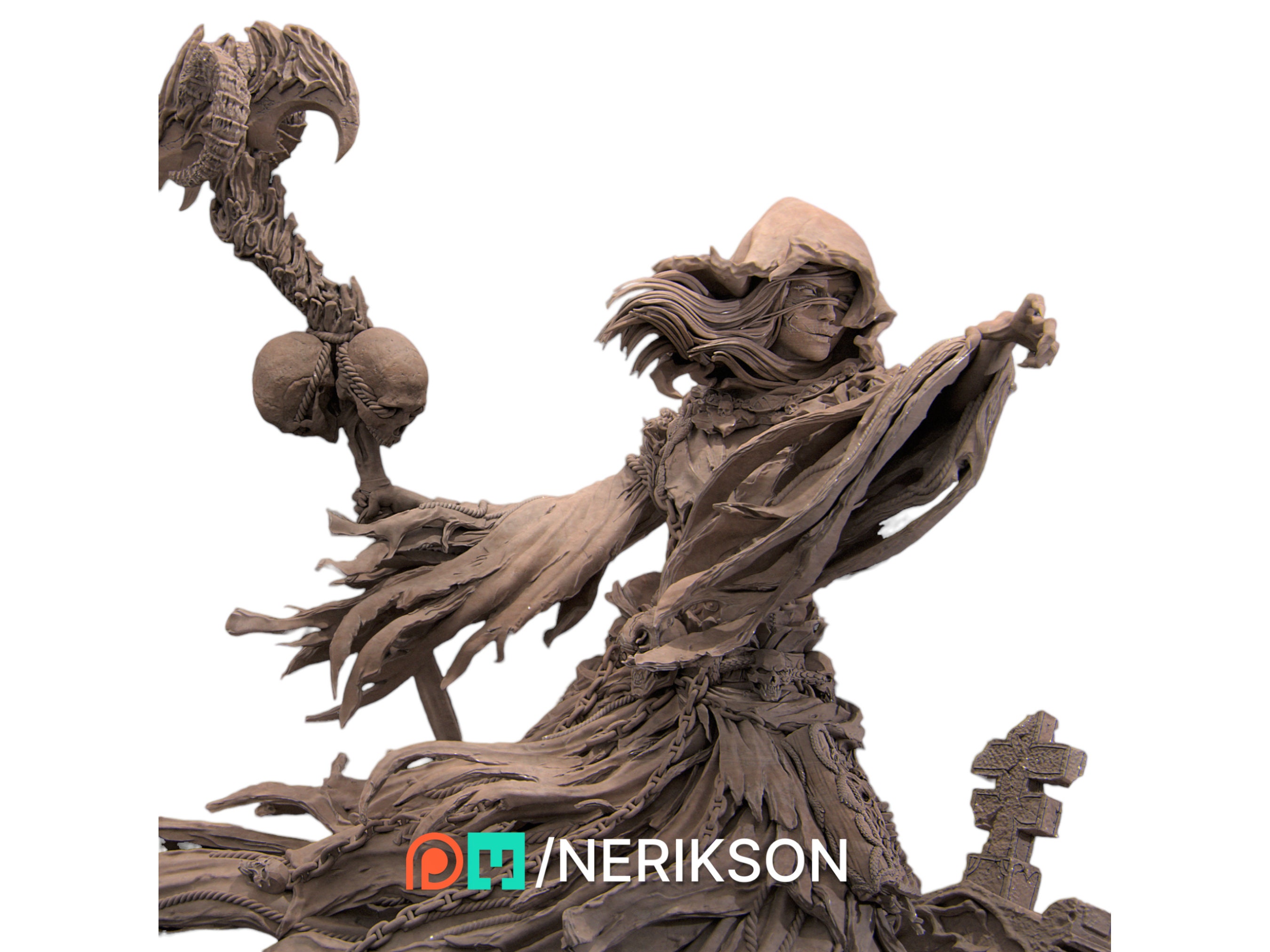 Grim Reaper Nerikson 12k 3d Print Miniature Dnd Rpg - Etsy