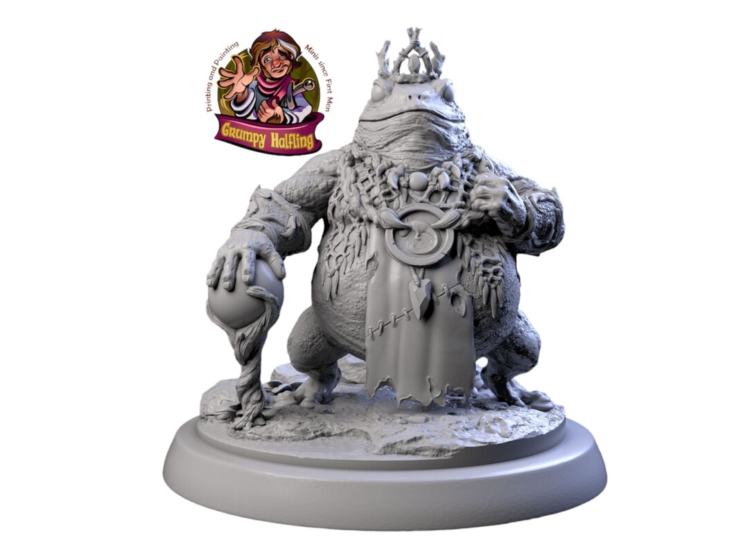Frog King White Werewolf Tavern 12k 3d Print Miniature Rpg - Etsy