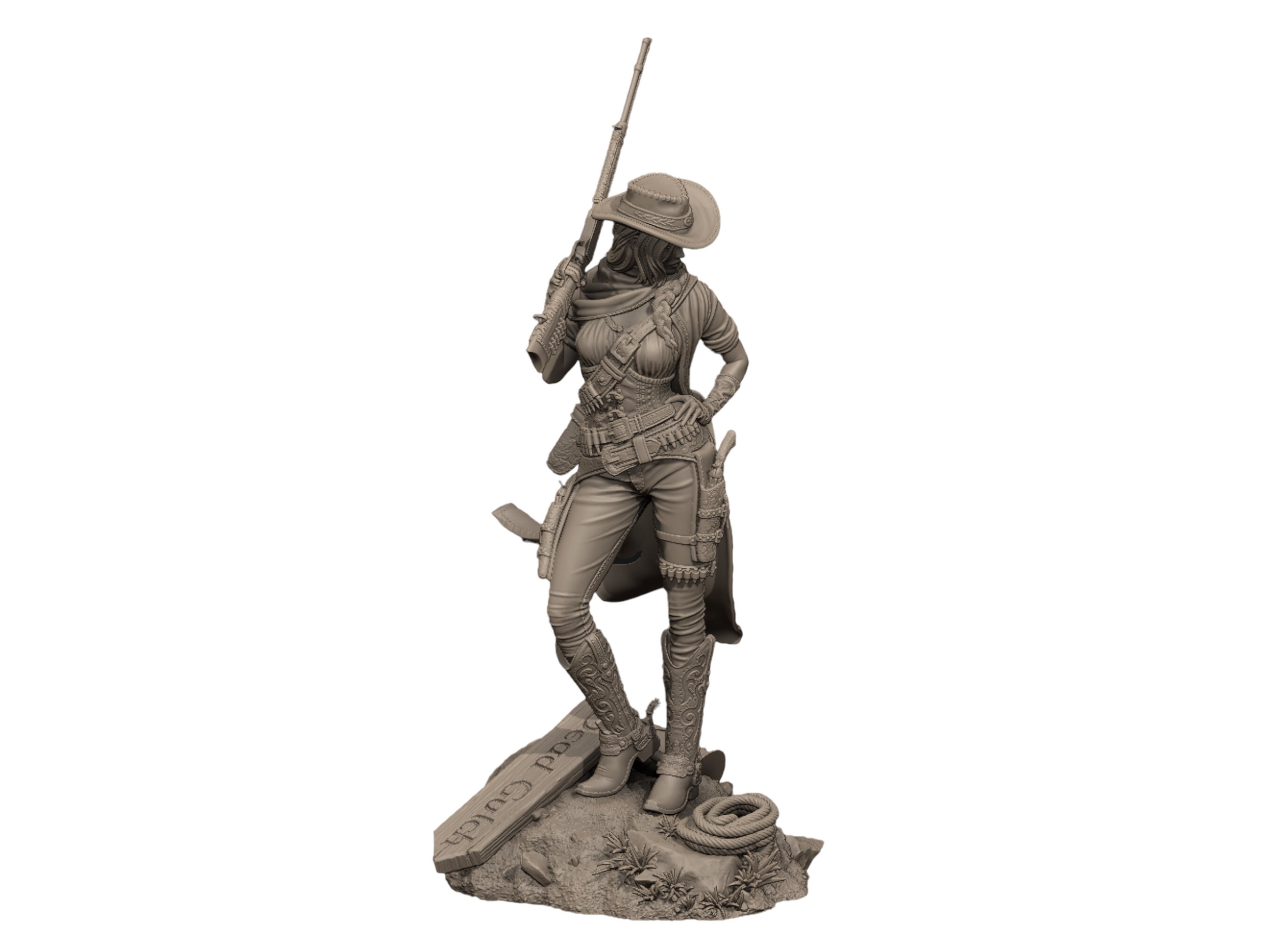 Jane the Gunslinger Nerikson Miniature 12k 3d Print Rpg - Etsy