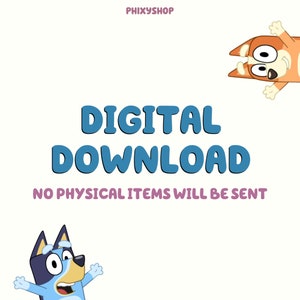 Blue Bum Worms Party Favors Blue Dog Digital Download - Etsy