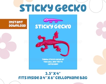Sticky Gecko Party Favors, Sticky Gecko Bluey Birthday, Blue Party ...
