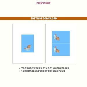 Blue Pizza Food Label Blue Dog Digital Download - Etsy