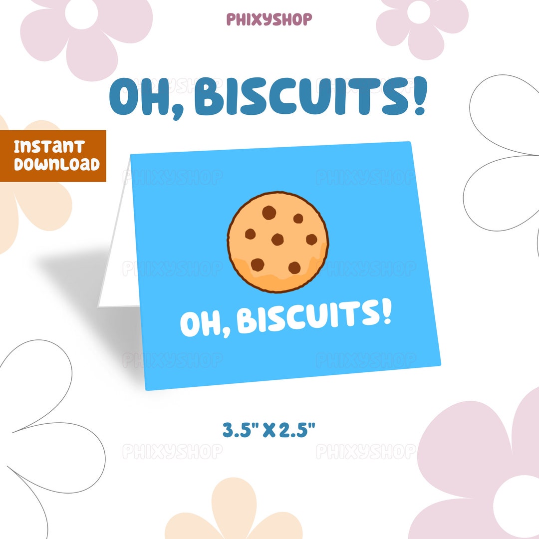 Blue Oh, Biscuits Food Label Blue Dog Digital Download - Etsy