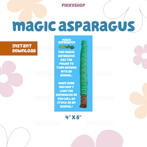 Blue Magic Asparagus Party Favors Blue Dog Digital Download - Etsy ...