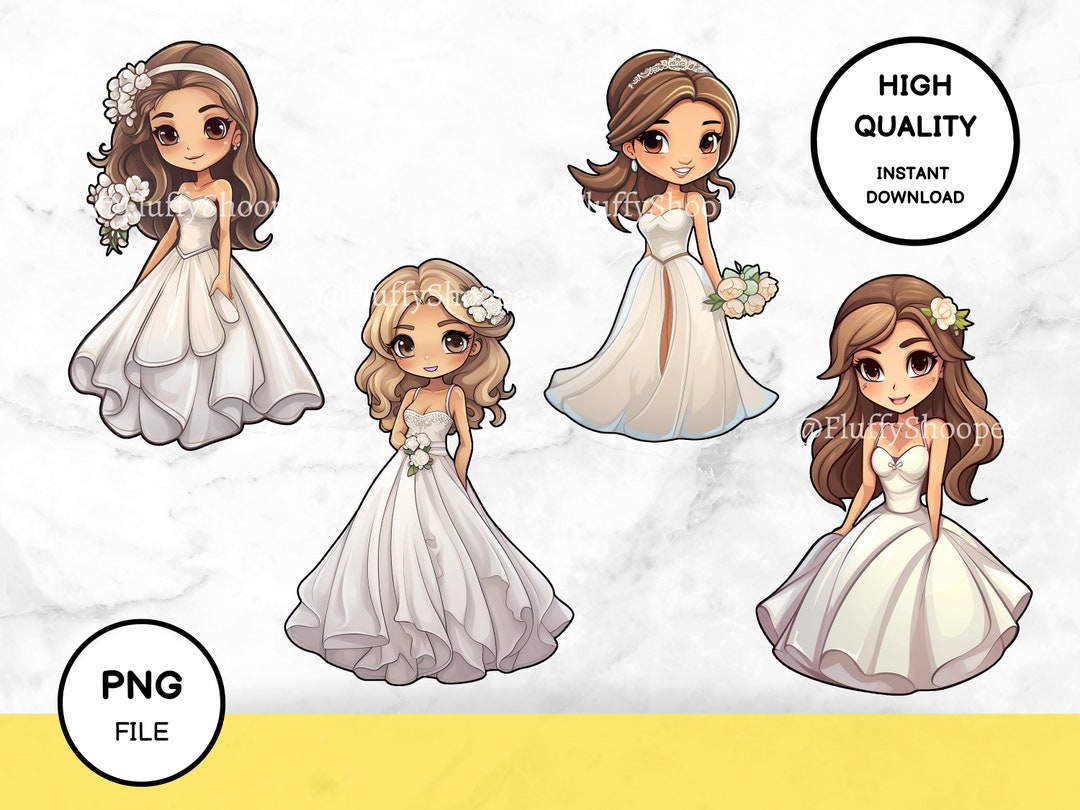 Bride Clipart PNG - Bride Digital Design - Printable File PNG - Wedding ...