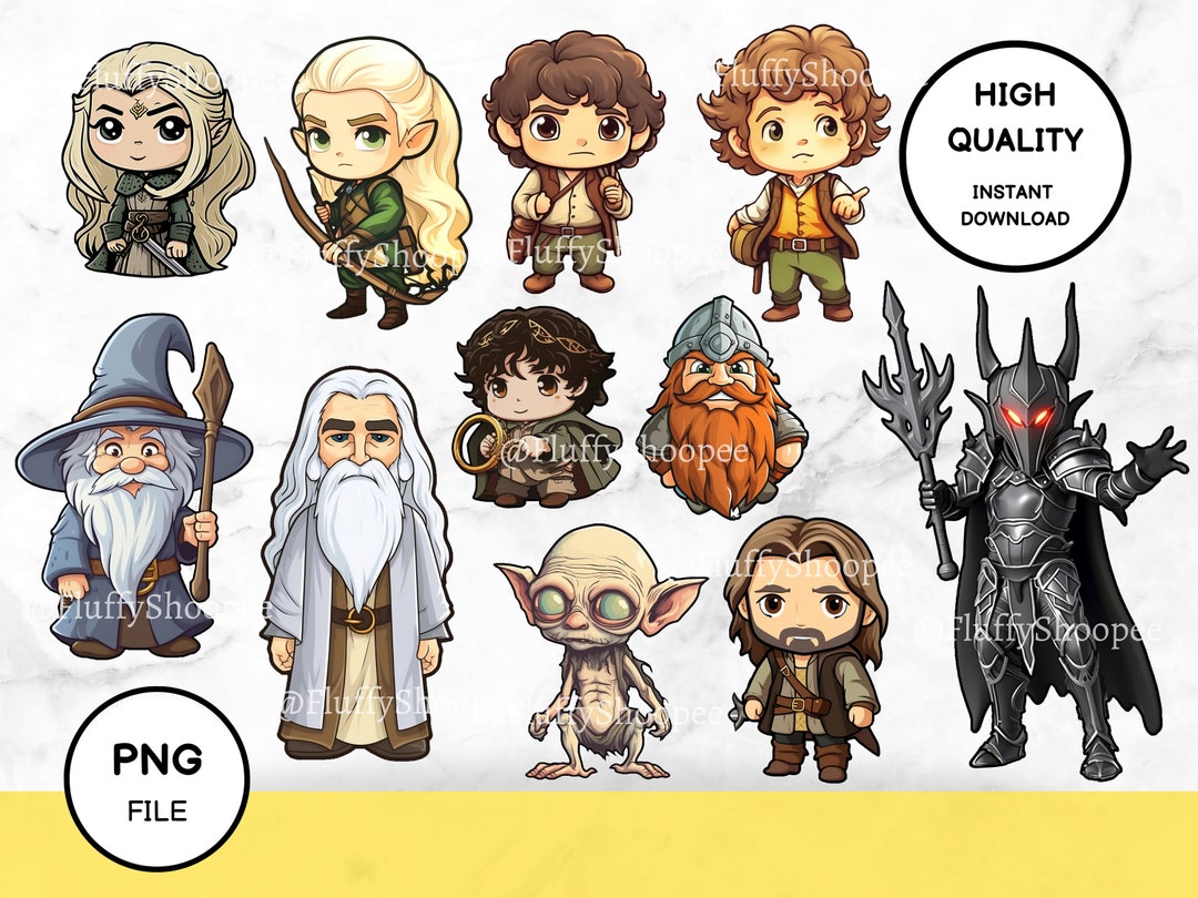 Magic Ring Clipart Cute Chibi Characters PNG Kids Birthday Digital ...