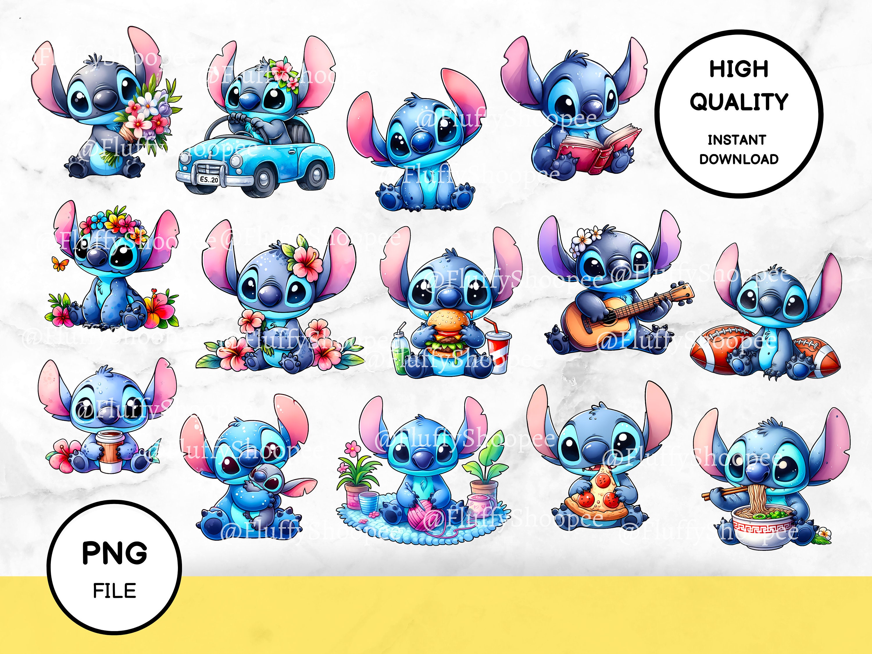 Cute Stitch Character PNG Clipart Digital Instant Art Download Instant ...