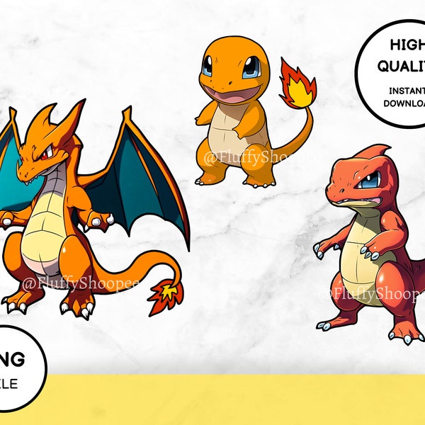 Charmander Png - Etsy