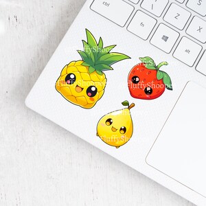 Cute Kawaii Fruits Clipart - Kawaii Food Bundle - Kawaii Fruit Clipart ...