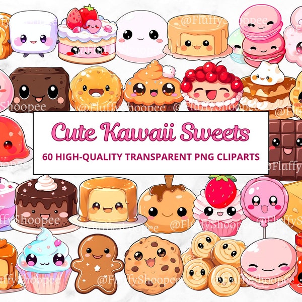 Kawaii Food Clipart - Etsy