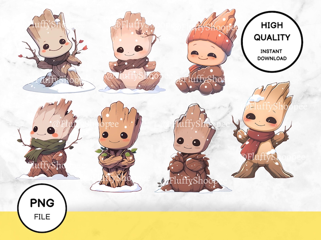 Cute Christmas Groot Superhero, Cartoon Character, Printable File ...