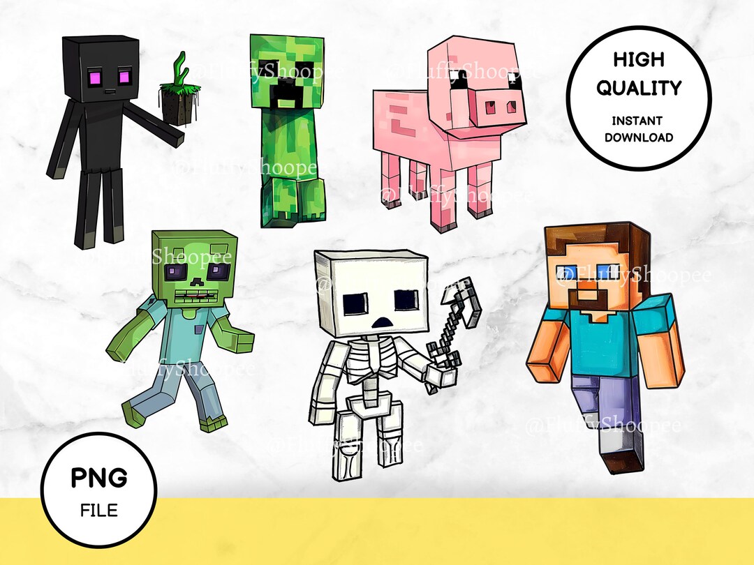 Cute Minecraft Files PNG Minecraft Stickers Transparent PNG Drawing ...