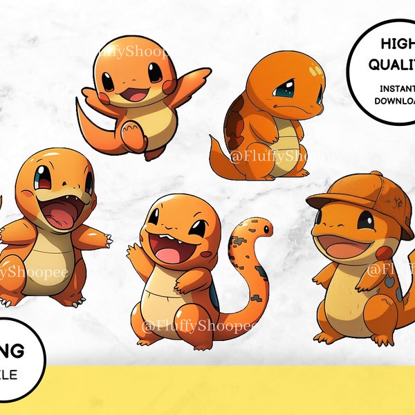 Charmander Png - Etsy