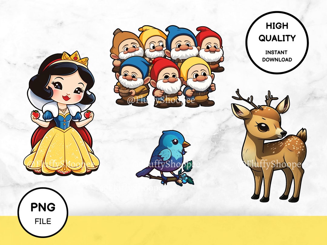 Cute Bundle of Princess Clipart PNG - Fairy Girls PNG - Princess ...