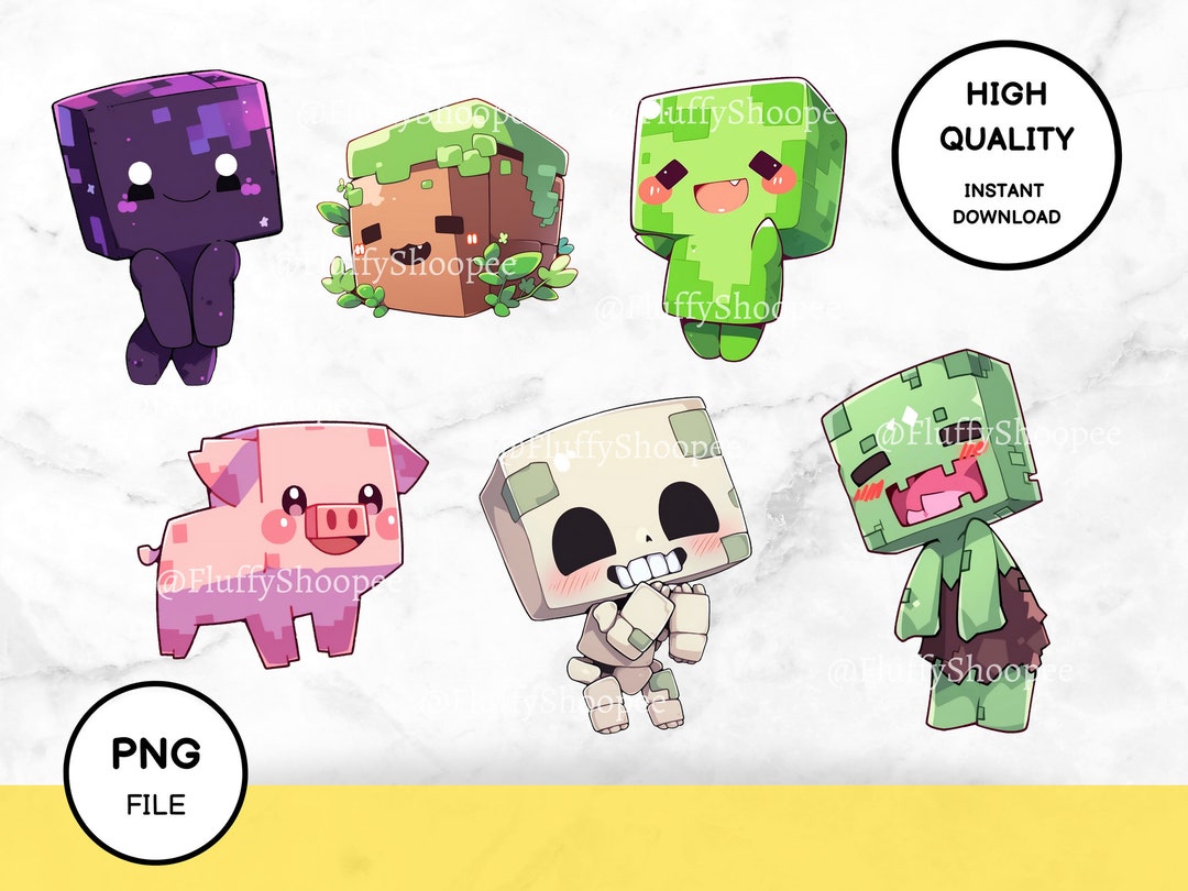 Cute Minecraft Files PNG Minecraft Stickers Transparent PNG Drawing ...