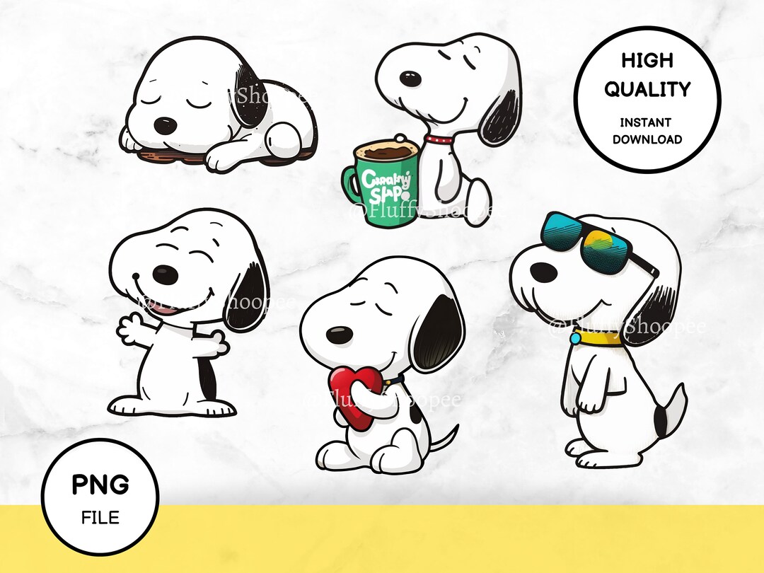 Cute Bundle of Snoopy PNG Snoopy Printable snoopy Clipart snoopy ...