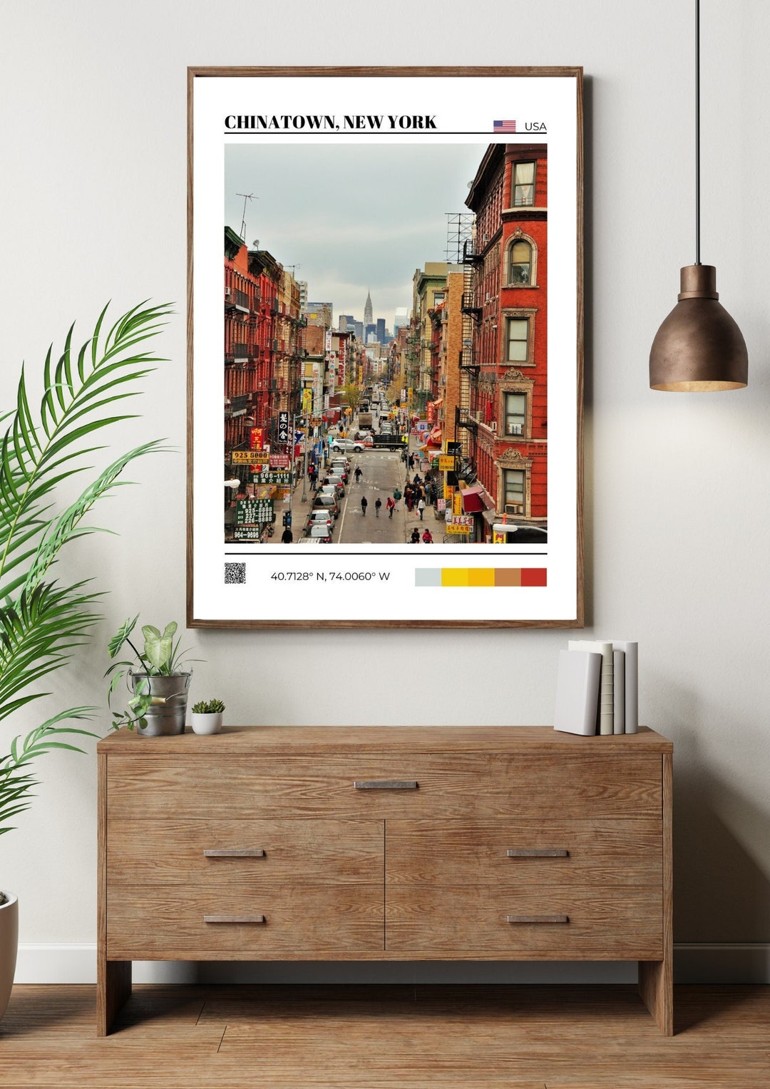 Chinatown New York Travel Poster, New York Wall Art, New York Travel ...
