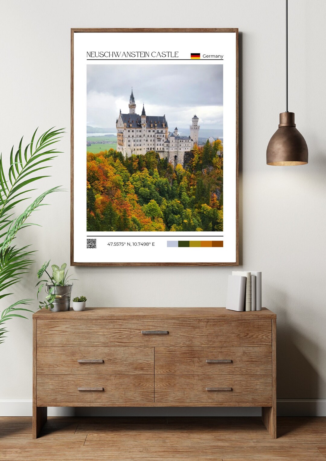 Neuschwanstein Castle Poster, Neuschwanstein Castle Wall Art, Germany ...